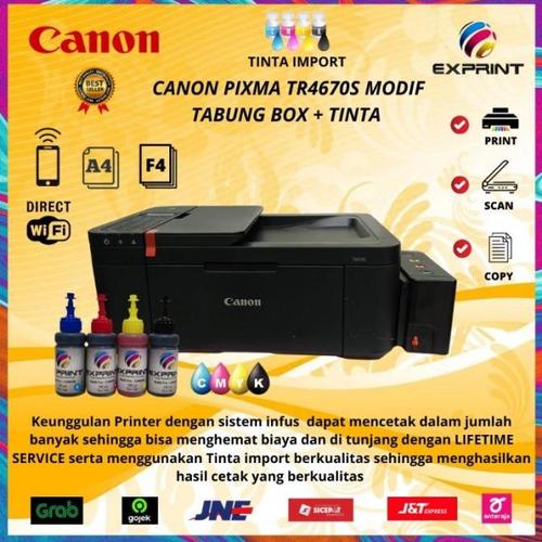Jual PRINTER INFUS PRINTER CANON PIXMA TR4670S + INFUS TABUNG BOX ...