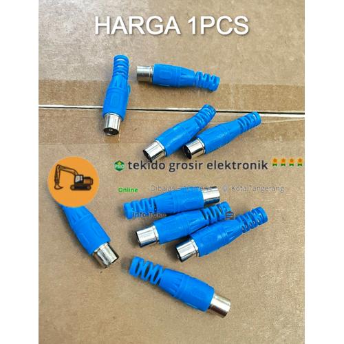 Jual Jek Antena TV PVC - JEK TV BIRU - male - Jek TV Plastik BIRU ...