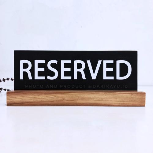 Jual Papan Penanda Reserved / Sign Reserved - Hitam - Jakarta Barat ...