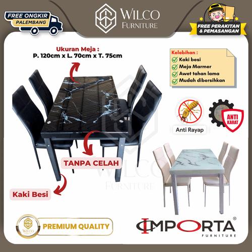 Jual Meja Makan Minimalis Marmer 4 Kursi Importa/ Meja Makan Kafe ...