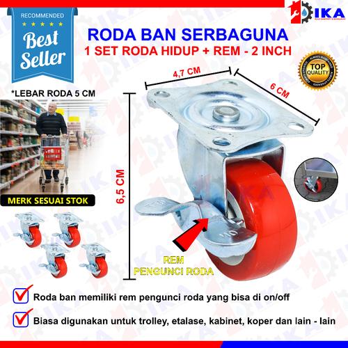 Jual Roda Caster Roda Etalase Roda Bulat Karet SKK TG 50 UKURAN JUMBO ...