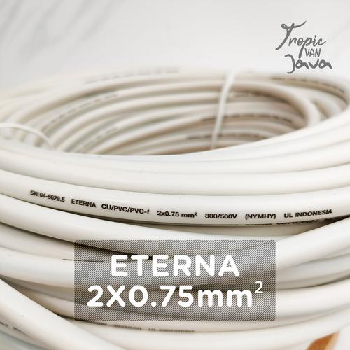 Jual Kabel Listrik Eterna NYMHY 2 x 0.75 Serabut - Putih - Kota Bekasi - TropicVanJava | Tokopedia