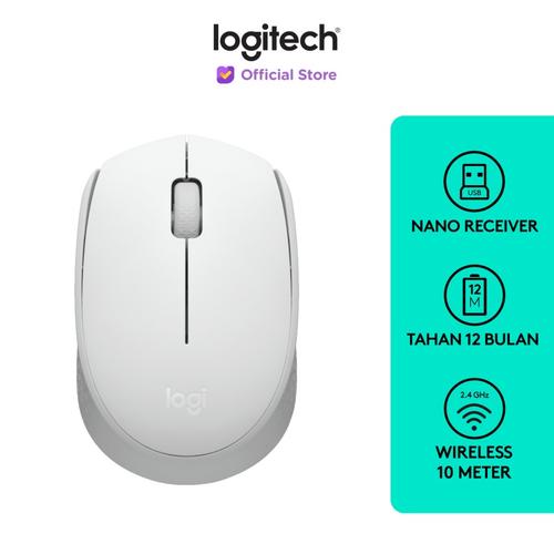 Jual M171 Off White Logitech Mouse Wireless untuk Windows, Mac ...