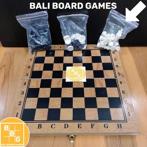 Jual Chess Checkers Backgammon 3 in 1 Foldable Set 29cm Board - Board ...
