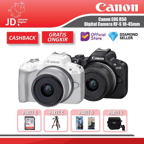 Promo Canon EOS R50 / EOS R 50 Kit RF-S 18-45mm f/4.5-6.3 IS STM ...