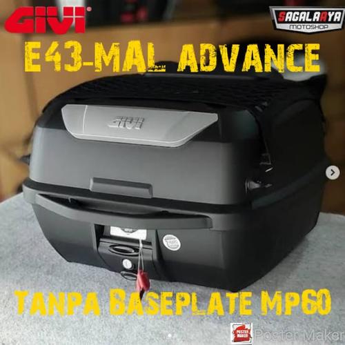 Promo Box Motor Givi E43 MAL ADV Advance Tanpa Baseplate E43ADV E43 ADV ...
