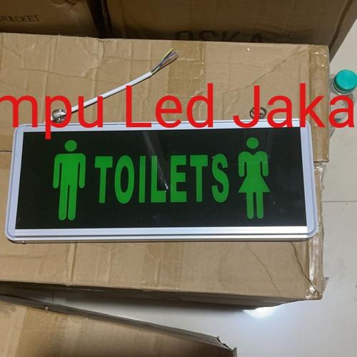Jual lampu emergency toilet. lampu darurat gantung tulisan toilet wc ...