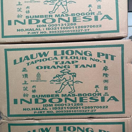 Jual Sagu tani liauw liong pit 1 dus / tepung tapioca liong pit 1 dus ...