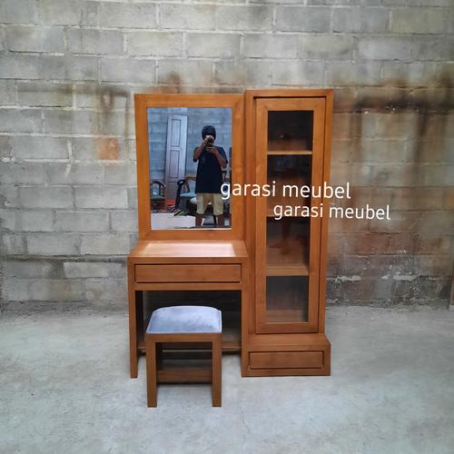 Jual meja rias minimalis kayu jati, meja rias jati modern retro terbaru ...
