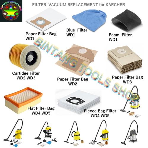 Jual Karcher Filter Vacuum Replacement for WD1 WD2 WD3 WD4 WD5 Catridge ...