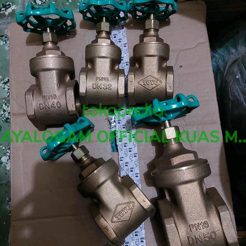 Jual Gate Valve Toyo 11/4" 1,5" 2" PN16 fitting besi - DN50 (2") - Kota ...
