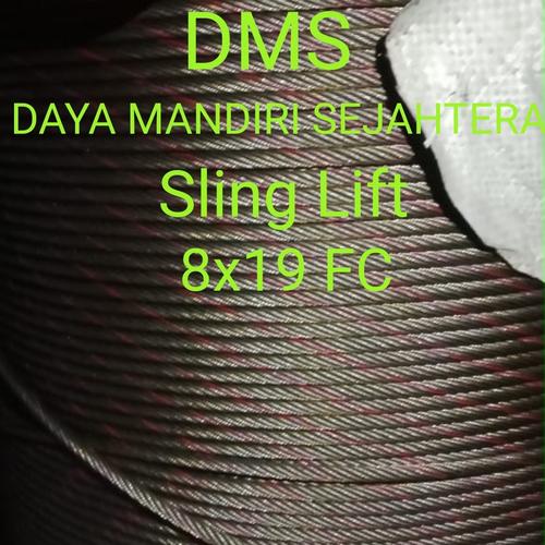 Jual Kawat seling/ Tali seling/Sling/Seling lift 10mm/ M10/ 3/8" 8x19hc ...