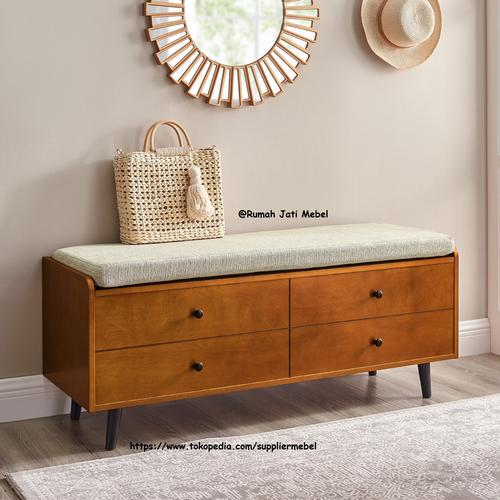Jual Bench Stool Box Storage Kayu Jati Bench Kayu Jati model terbaru ...