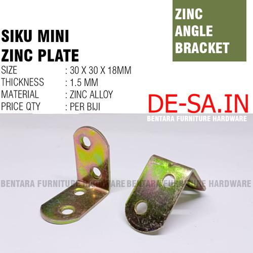 Jual 30MM SIKU L-SHAPE ZINC PLATE - BRAKET SUDUT PENYANGGA AMBALAN ...