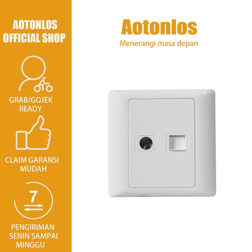 Promo CHINT G NEW7 TV socket & data socket(AMP) / soket TV & soket data ...