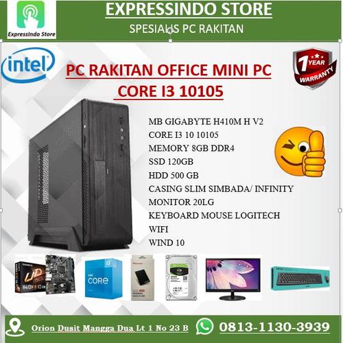 Jual PC RAKITAN OFFICE (MINI PC) CORE I3 10100 LENGKAP MONITOR - 256GB ...
