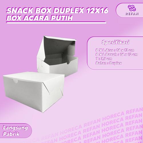 Jual BOX KOTAK NASI PUTIH / DUS KATERING PUTIH / SNACK BOX DUPLEX ...