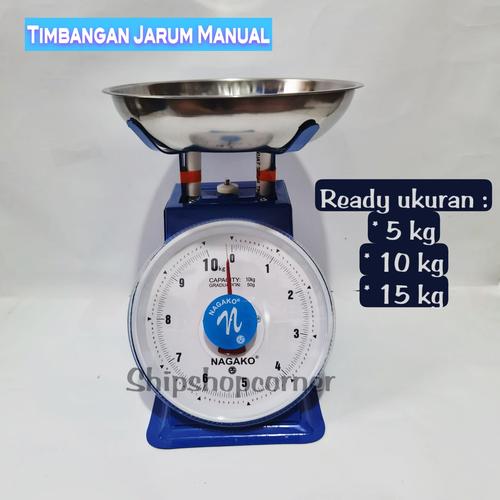 Jual Timbangan analog nagako timbangan besi duduk serbaguna 5kg 10kg ...
