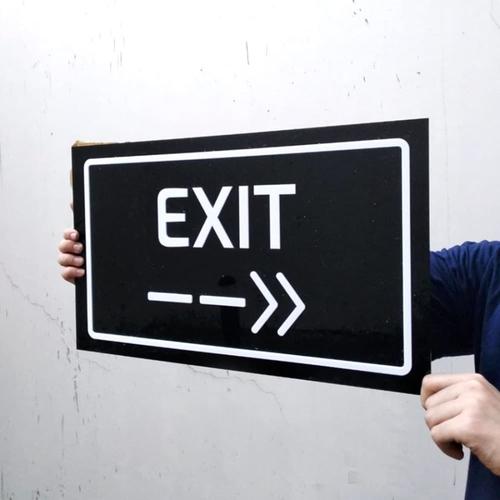 Jual Sign Label Acrylic Exit Jumbo| Sign Board Akrilik | Signage - Kab ...