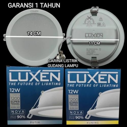 Jual LUXEN NOVA PANEL LED 12W IB BULAT SNI GARANSI 1 TAHUN- KUNING WW ...
