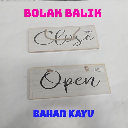 Jual Plat OPEN / CLOSE CLOSED pelat BUKA / TUTUP | label papan tanda ...