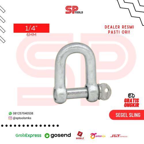 Jual ZEGEL / SEGEL SLING / SHACKLE CLAMP / SAMBUNGAN RANTAI 1/4" 6MM ...