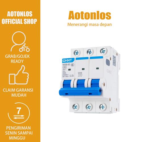 Promo MCB Chint NXB-63 3P 6kA (1A 2A 4A 6A 10A 16A 20A 25A 32A 40A 50A 63A) - 32A - Jakarta ...