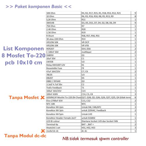 Jual Paket Komponen Inverter 8 Mosfet To-220 LF Siap Solder - Komponen ...