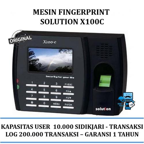Promo Mesin Absensi Fingerprint Solution X100C - Garansi Resmi Cicil 0% ...