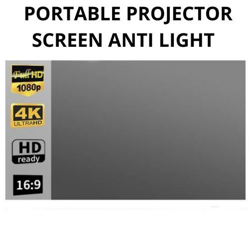Jual Layar Screen Projector Anti Light Reflective 60-70-80-100-120Inch ...