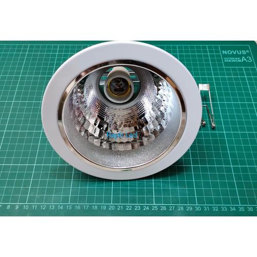 Jual Downlight 4 inch 4inch 4" E27 Kaki dua Putih Silver Fitting Lampu ...