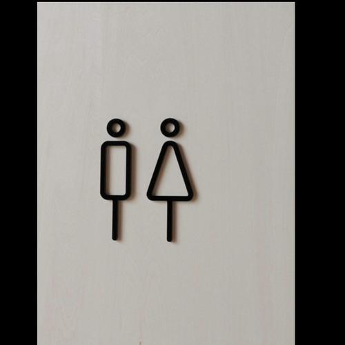 Jual Stiker Sign Toilet Simple | Toilet Sign Acrylic Sticker | Akrilik ...
