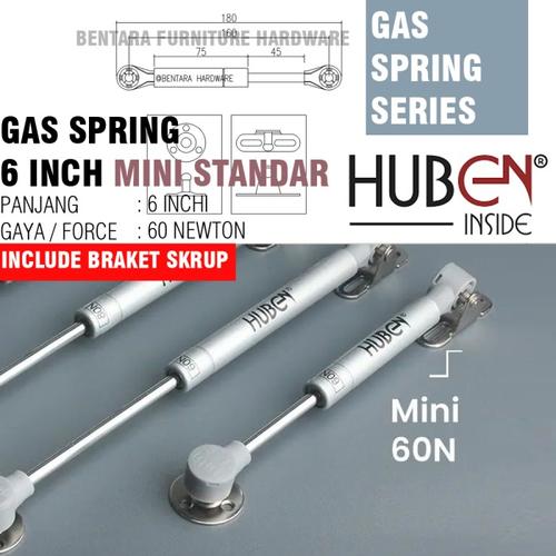 Jual HUBEN MINI GAS SPRING 60 NEWTON Hidrolik Mini Cabinet Dapur Jok ...