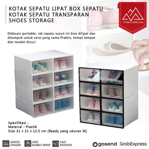 Jual KOTAK SEPATU LIPAT BOX SEPATU KOTAK SEPATU TRANSPARAN SHOES ...