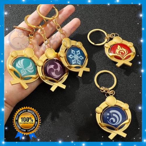 Jual Anime Keychain Genshin Impact Vision Element God’s Eye Keychain ...