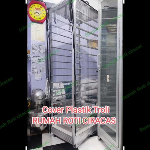 Jual COVER PLASTIK TROLY RAK LOYANG ROTI TROLLEY BAKERY SUSUN 15 SLOT ...