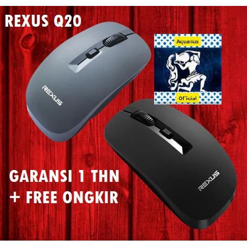 Jual Rexus Q20 Mouse Wireless Office Silent Click - Hitam - Jakarta ...