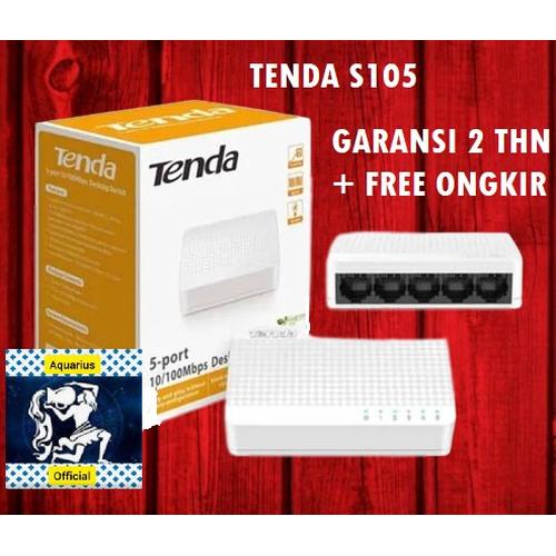 Promo TENDA S105 5-Port Ethernet Switch Hub Switch Internet (NON ...
