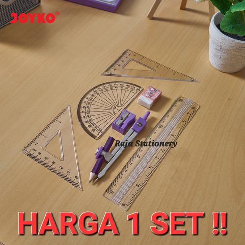 Promo Joyko Math SET Paket Jangka Penggaris Busur Joyko Matematika MS ...