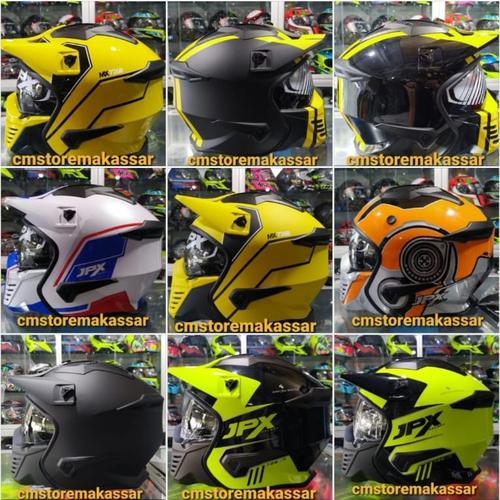 Jual Helm JPX MX 726 R Helm JPX Modular Full Face Solid Dan Motif ...