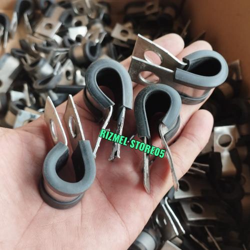Jual Klem dinding pipa stainless ( 3/4" ) with rubber - Jakarta Pusat ...