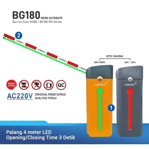 Jual Barrier Gate Mx 80 Palang Pintu Portal Otomatis - 4m Led Atau Non
