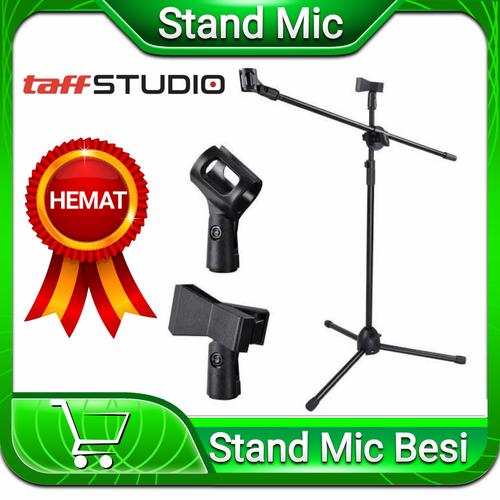 Jual STAND MICROPHONE / STANDING MIC BESI BERDIRI LANTAI BOOM TRIPOD ...