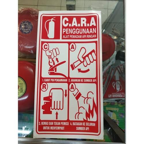 Jual SIGN STICKER LABEL K3 RAMBU CARA PNGGUNAAN APAR 15X30CM PEMADAM ...