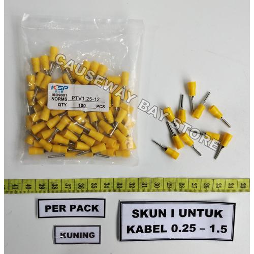 Jual SKUN I UNTUK KABEL 0,25 - 1,5 (KUNING) 1 PACK - Kab. Sidoarjo ...