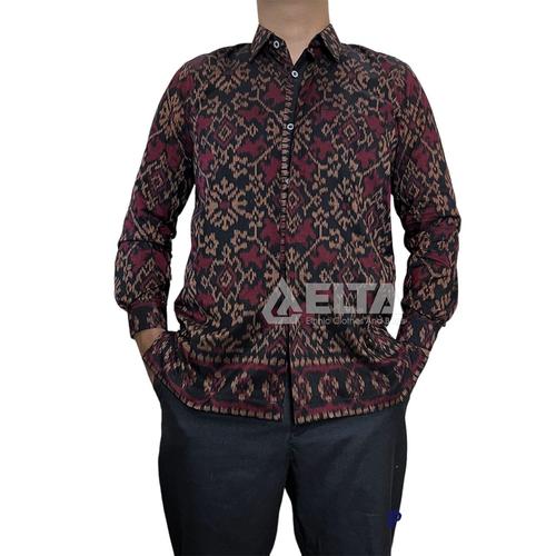 Jual baju kemeja tenun endek premium original by elta seragam kantor ...