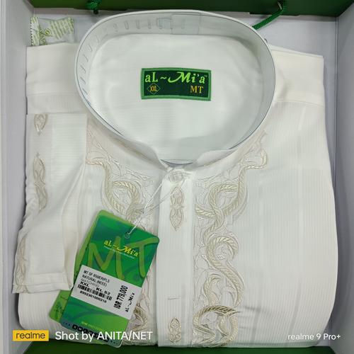 Jual Baju Koko Jumbo Lengan Panjang Polos Al Mia MT DB Putih Original ...