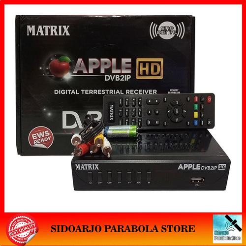Jual Set Top Box STB TV Digital DVBT2 Matrix Apple HD Black DVB2IP LAN UHF - RED RCA - Kota ...