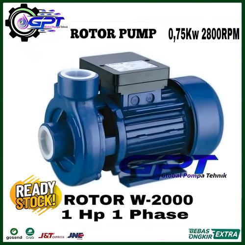 Jual pompa air ROTOR 2Hp 3Phase W-2000 pompa air irigasi centrifugal ...