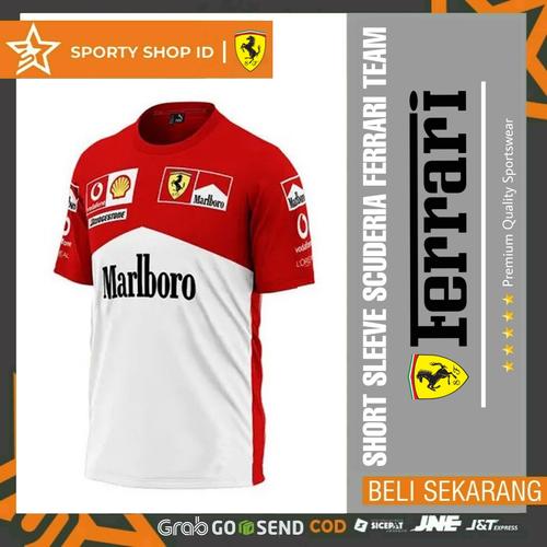 Jual Kaos T Shirt Baju Racing Team Formula F1 Ferrari M Schumacher Classic - FERRARI MARLBOR, L ...